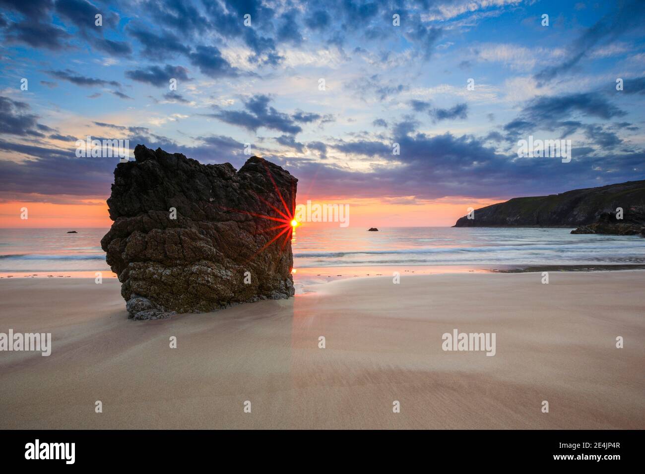 Sandy beach beach on the coast, Scotland, Great Britain Stock Photo - Alamy