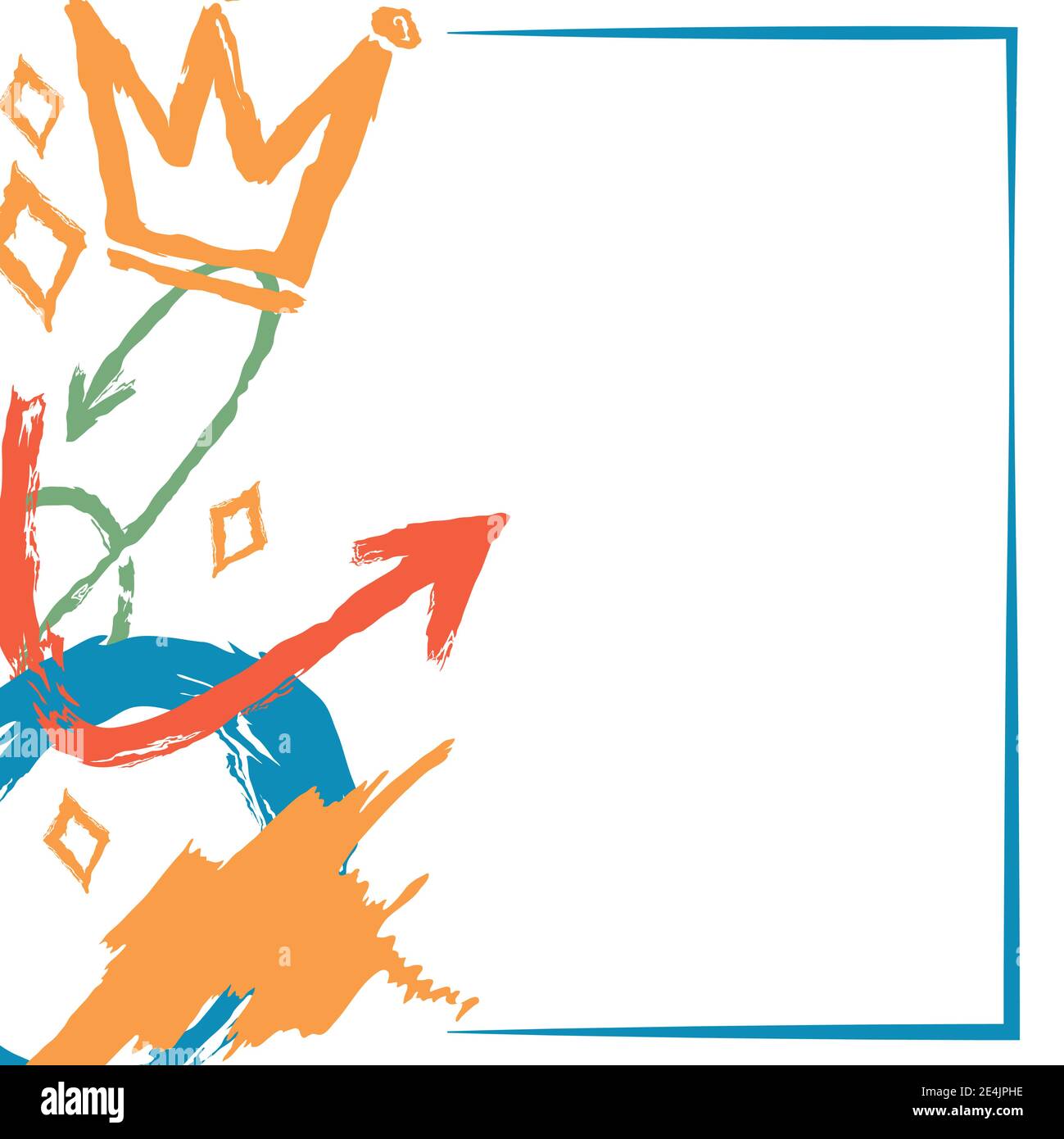 sketch and doodle contemporary minimal border background vector ...