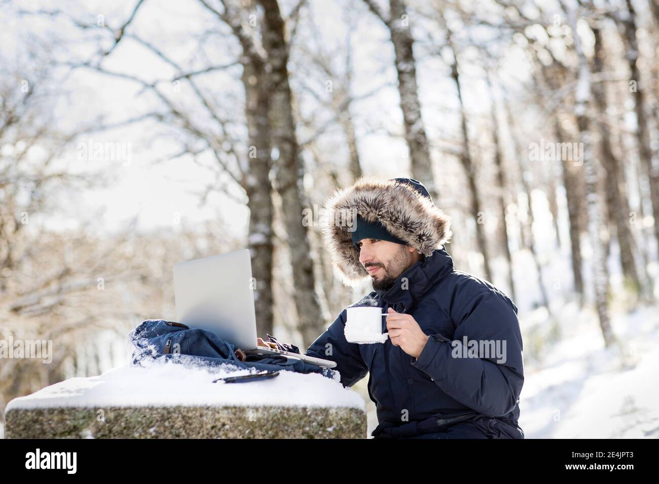 Businessman having coffee hi-res stock photography and images - Alamy