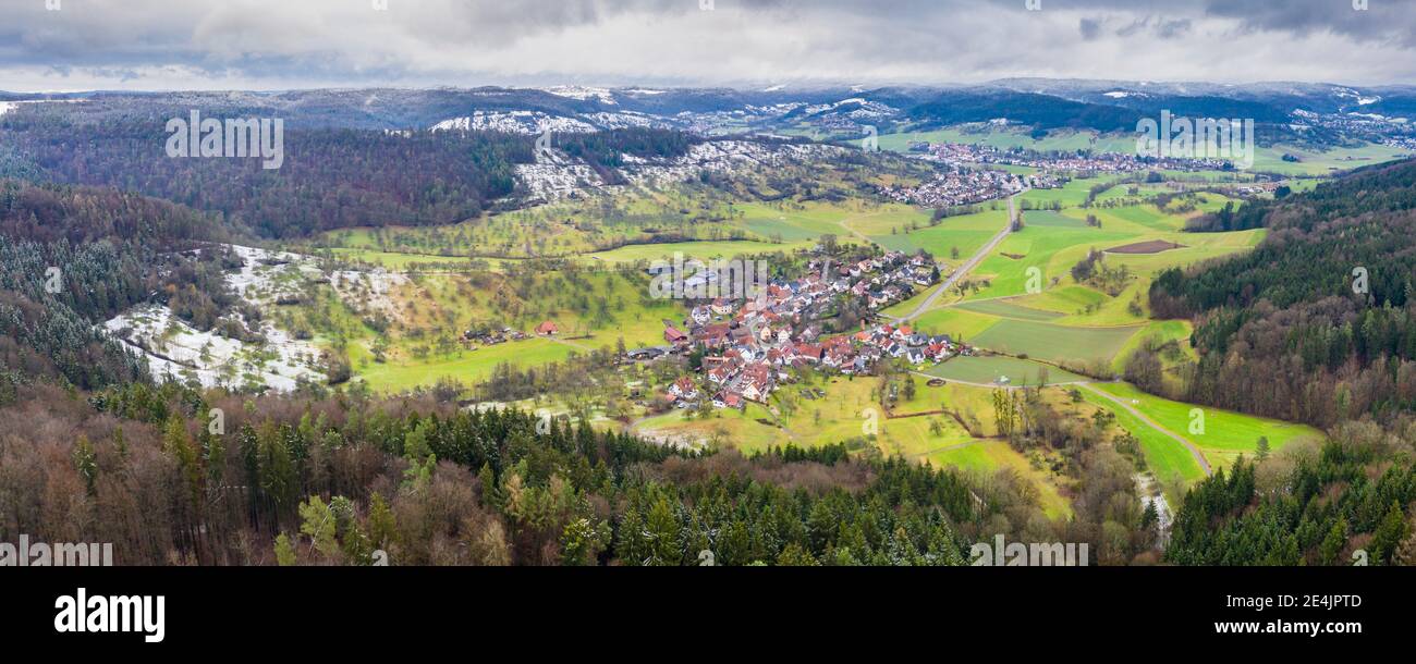 Drone view village swabian forest hi-res stock photography and images ...