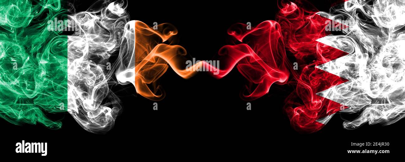 Republic of Ireland, Irish vs Bahrain, Bahraini smoky mystic flags ...