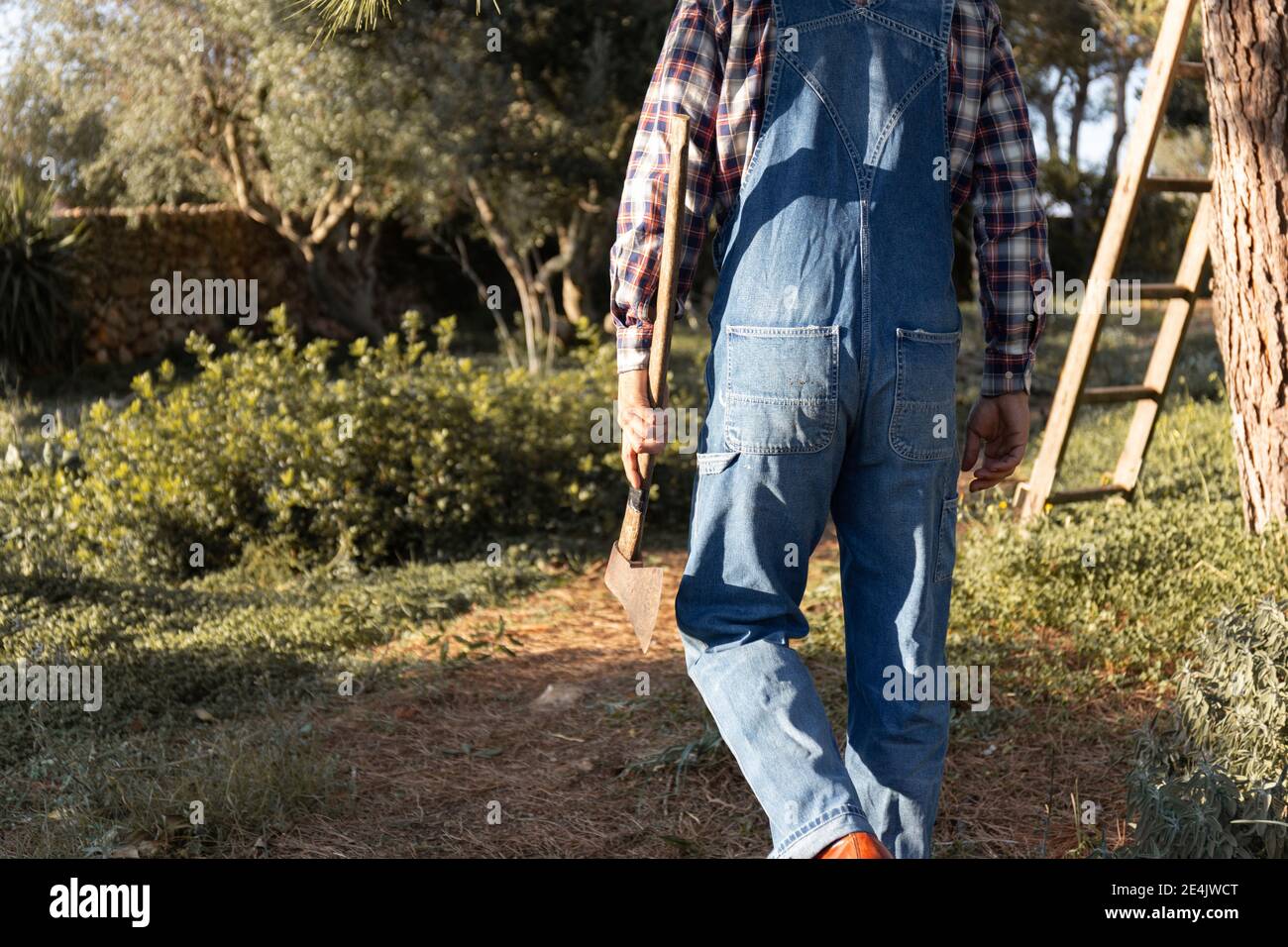 Walking man carrying wood hi-res stock photography and images - Alamy