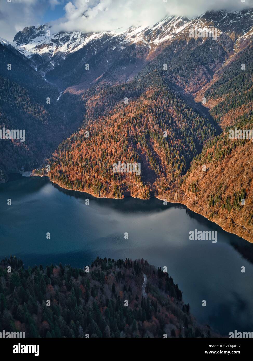 Ritsa lake surrounded mountains hi-res stock photography and images - Alamy