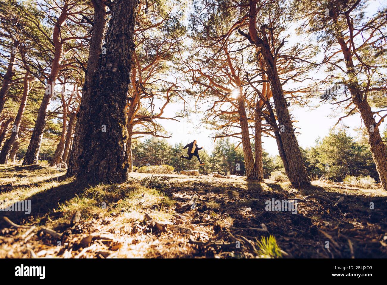 People jumping land hi-res stock photography and images - Alamy