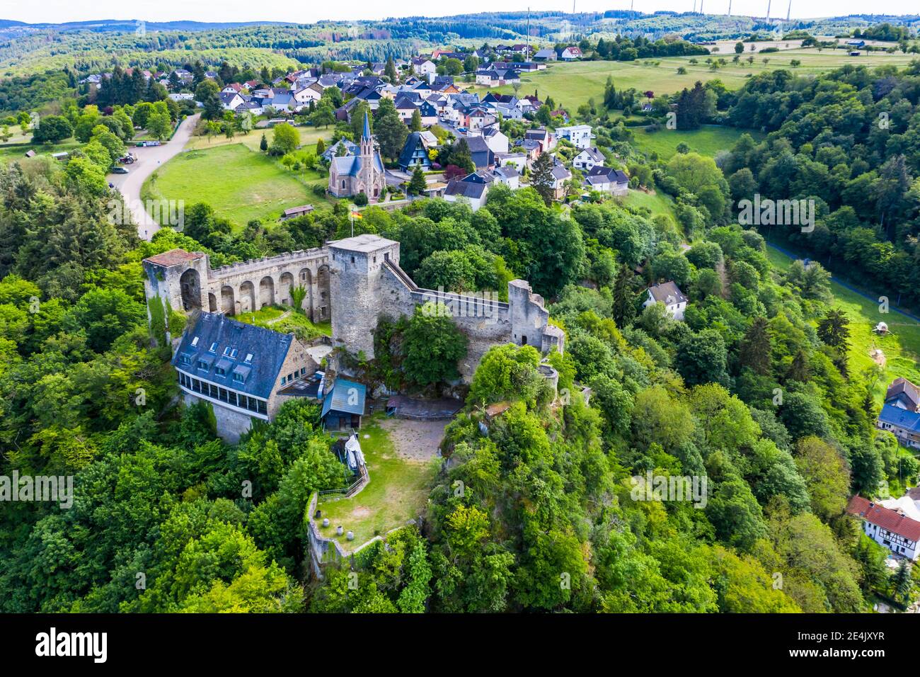 Aerial view burg hohenstein hi-res stock photography and images - Alamy