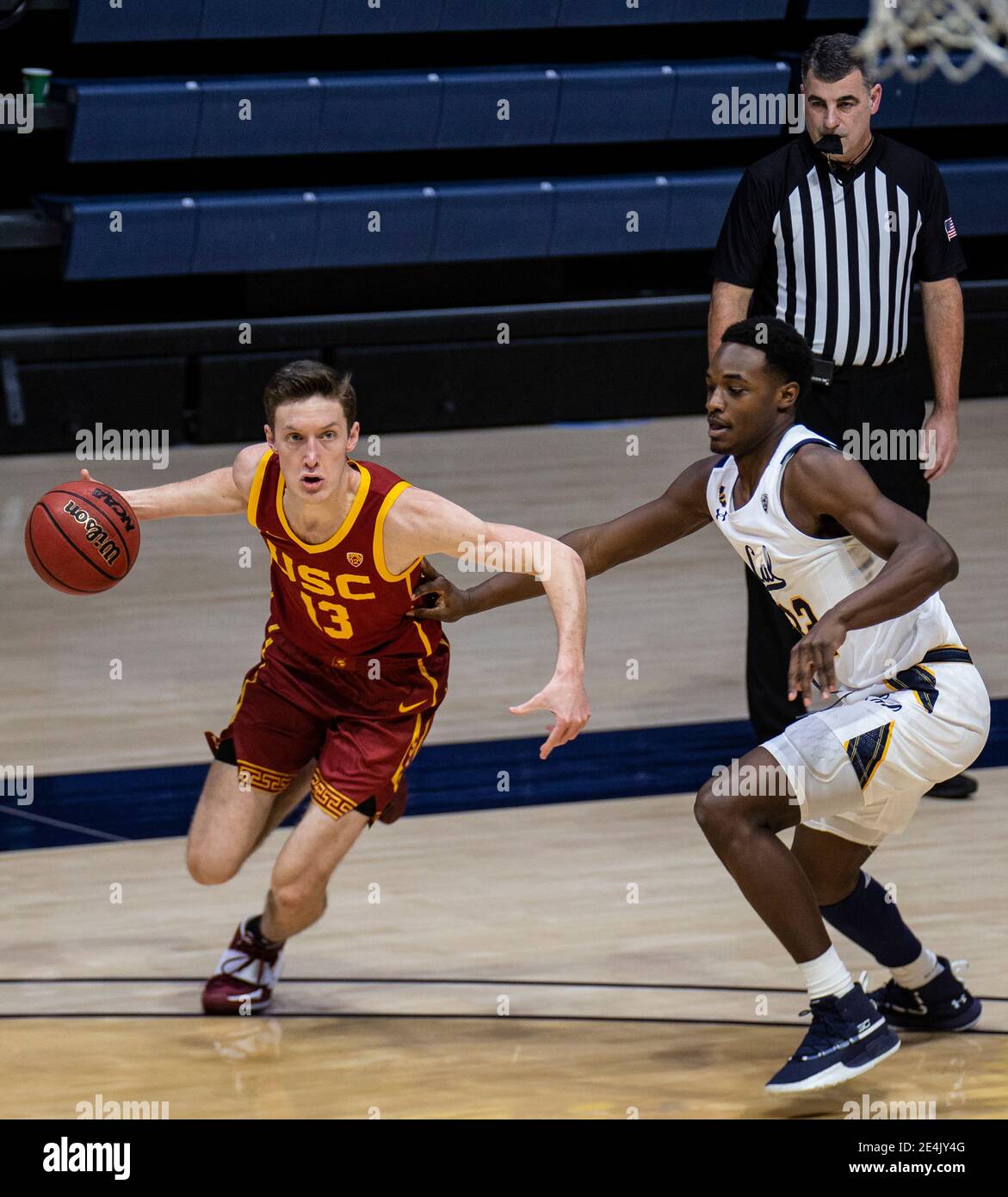 January 23 2021 Berkeley, CA U.S.A. USC Trojans guard Drew Peterson (13 ...