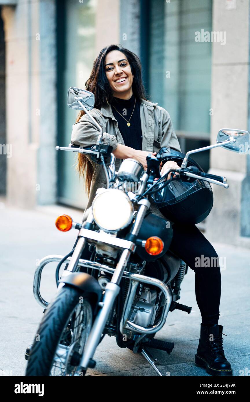Female crash helmet hi-res stock photography and images - Alamy