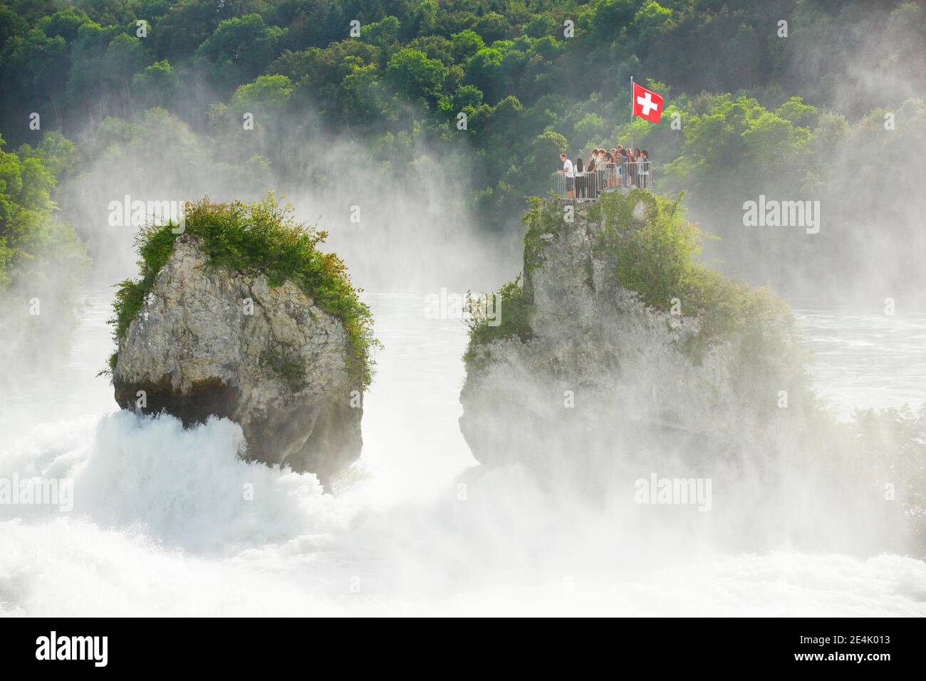 Rhine Falls Rock, Switzerland Stock Photo - Alamy