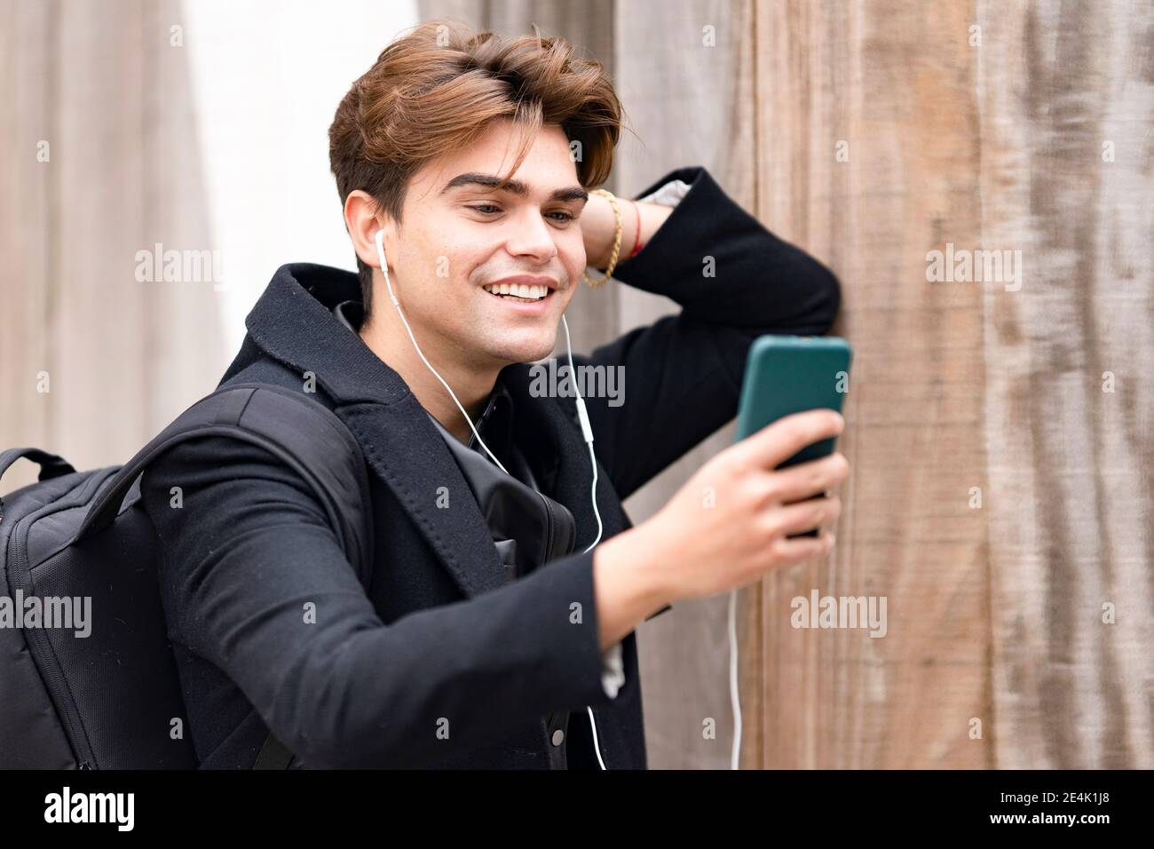 Handsome man on video call hi-res stock photography and images - Alamy