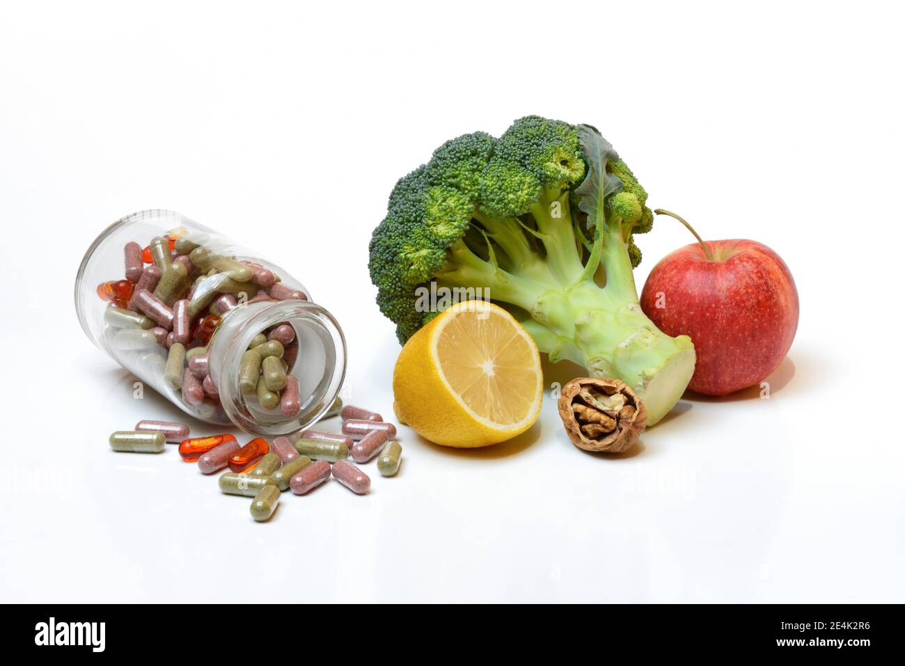 Food supplement, capsules in bottle, Omega-3 fatty acids, vitamins ...