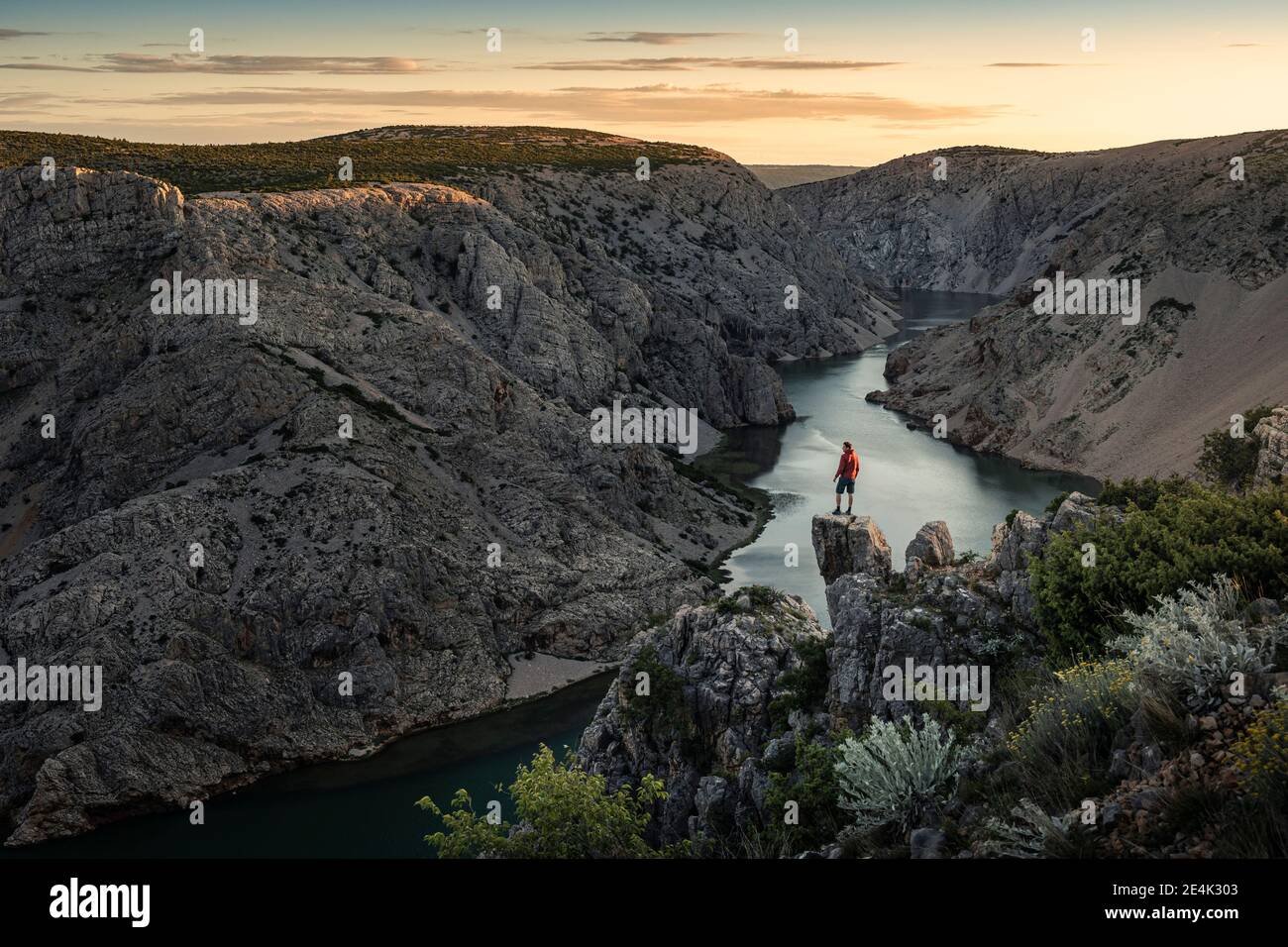 Man standing in canyon river hi-res stock photography and images - Alamy