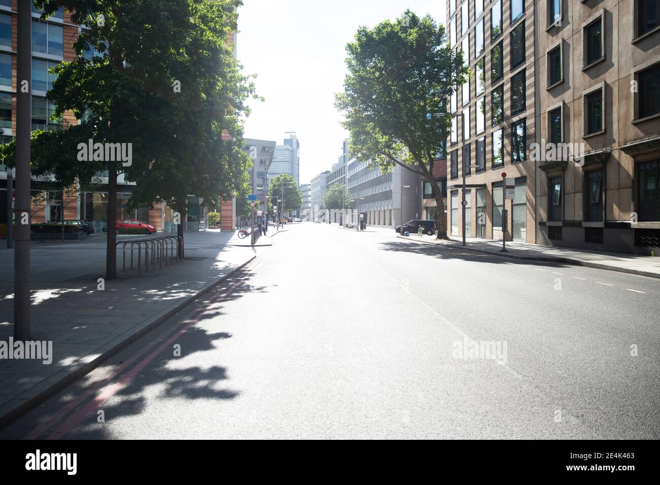 UK, England, London, Empty street in middle of city Stock Photo - Alamy