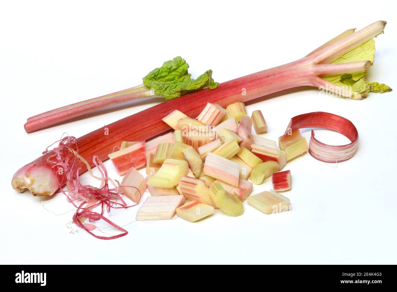 Rhubarb, rhubarb stalks, rhubarb pieces, rheum rhabarbarum, rhubarb ...