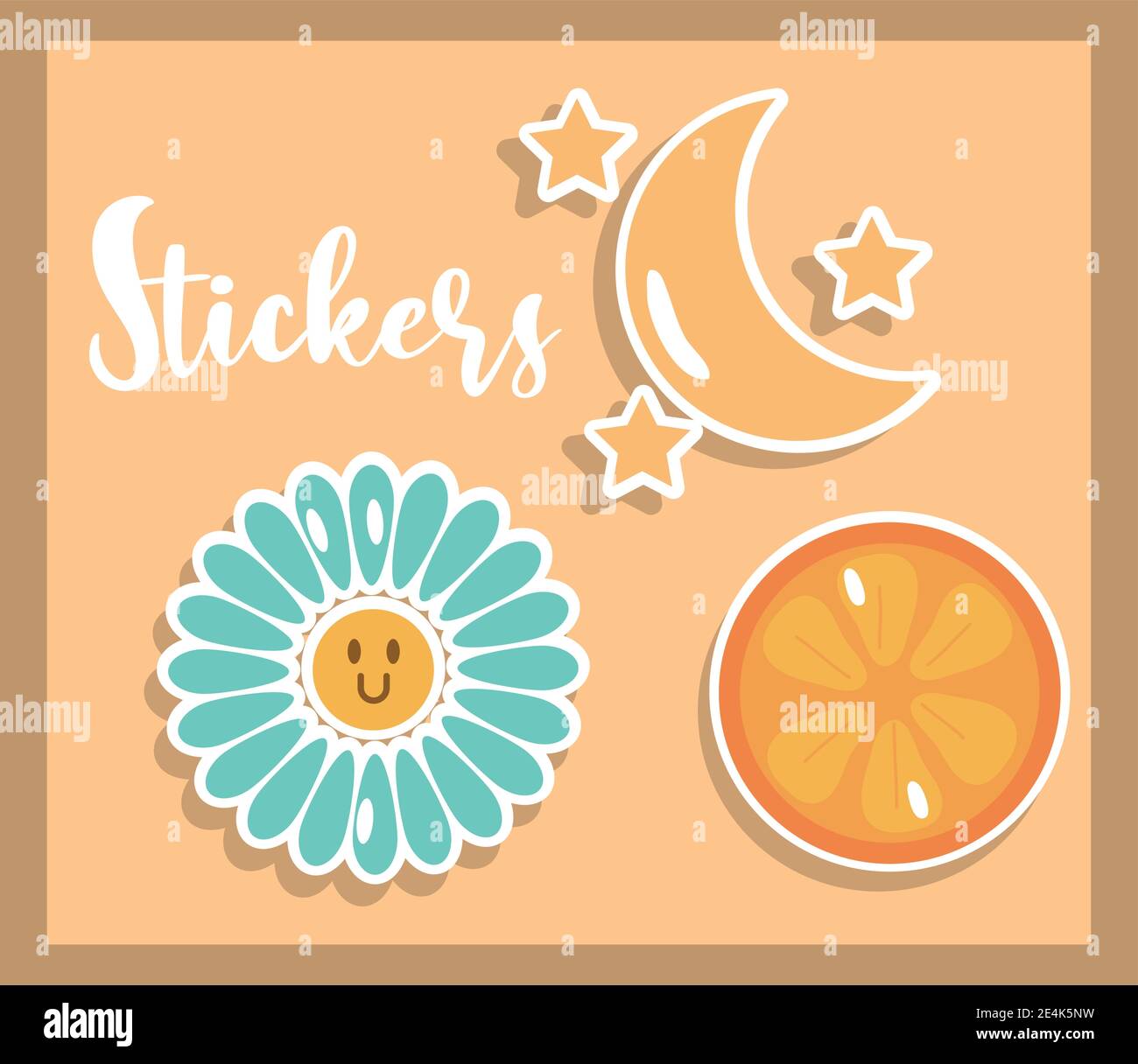 cute stickers icon collection design, badges ornament and fashion theme ...