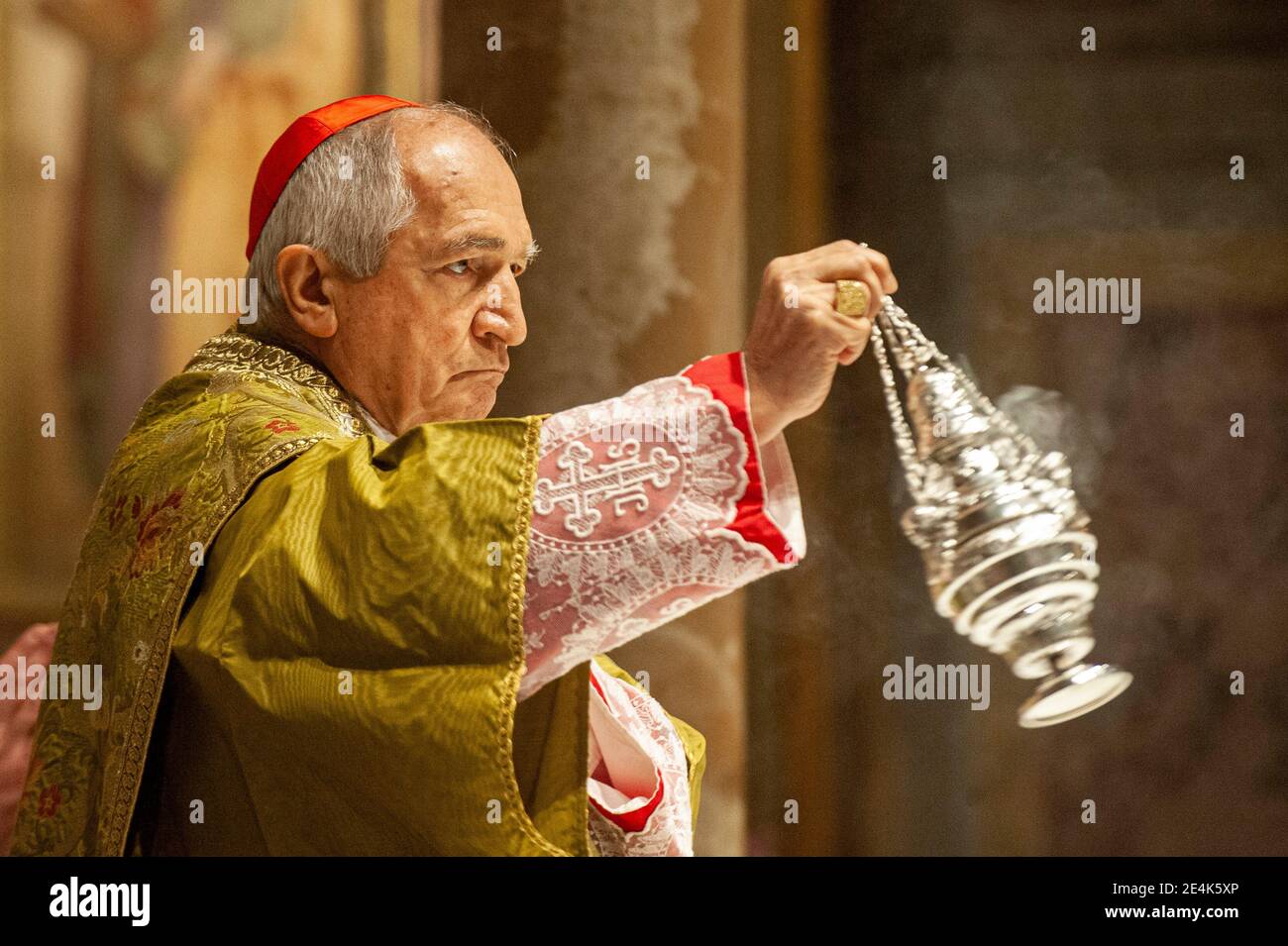 January 24, 2020 : Card. Silvano Maria Tomasi celebrates Mass during ...