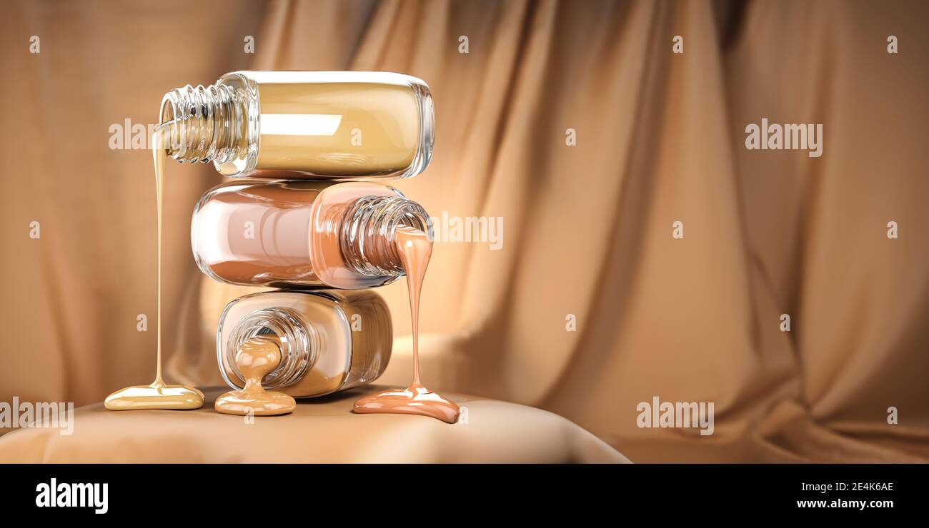 Make up liquid foundation cream cosmetics bottles ion beige velvet ...