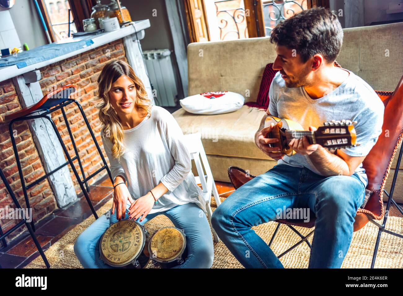 Caucasian duet hi-res stock photography and images - Alamy