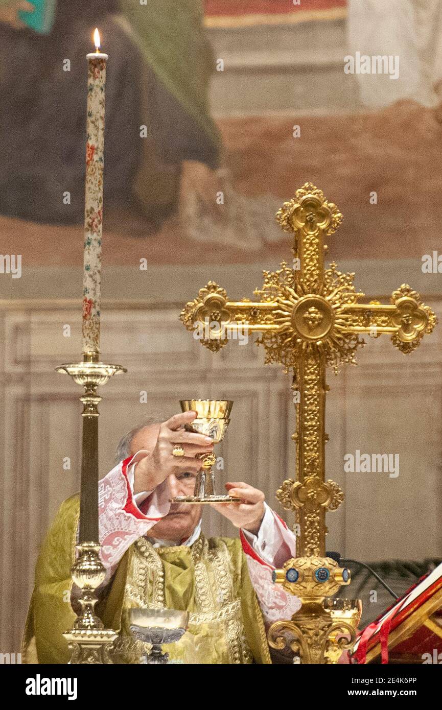 January 24, 2020 : Card. Silvano Maria Tomasi celebrates Mass during ...
