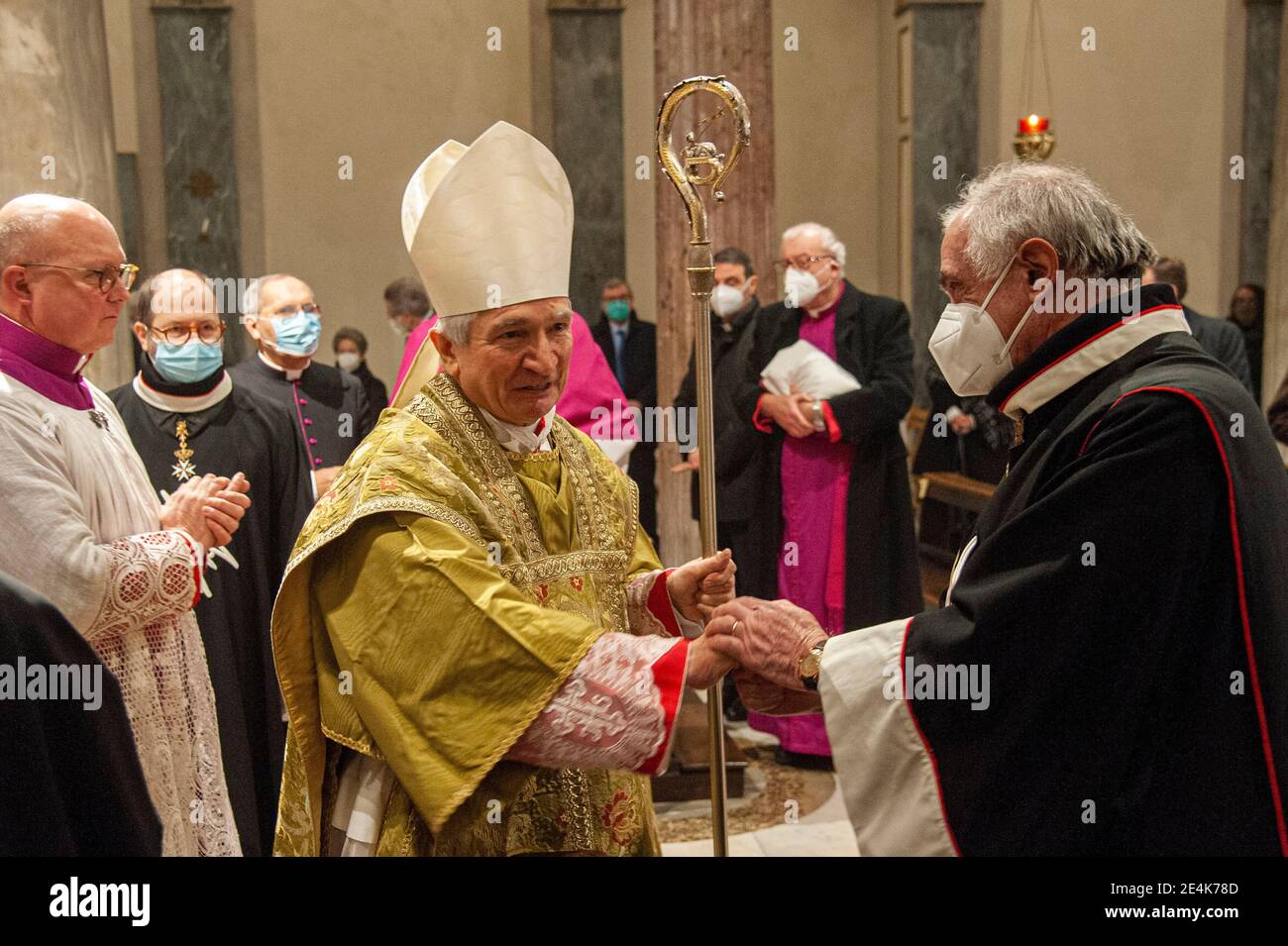 January 24, 2020 : Card. Silvano Maria Tomasi celebrates Mass during ...