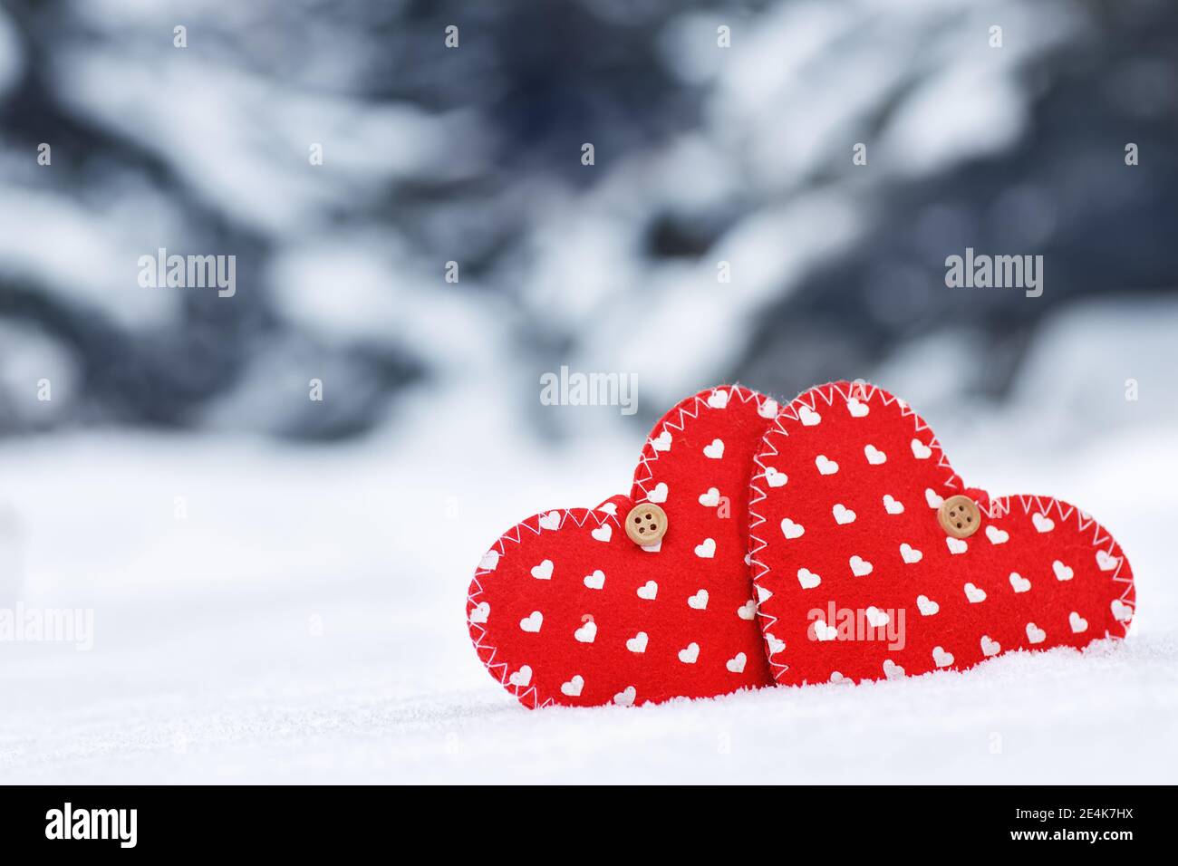 Heart on snow hi-res stock photography and images - Alamy