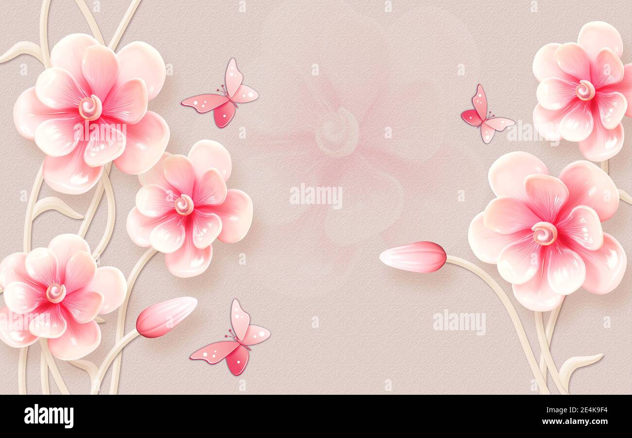 Customized 3D Wallpaper for wall Stock Photo - Alamy