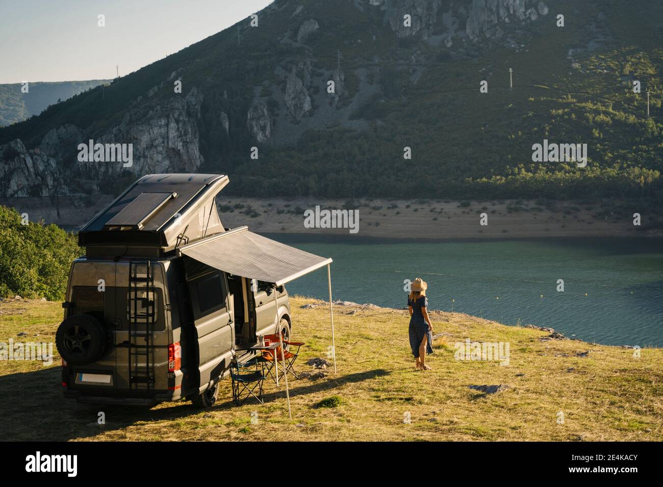 Camper van rear view hi-res stock photography and images - Alamy
