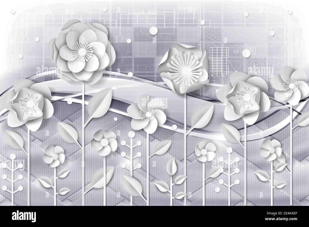 Custom 3D Wall Mural Wallpaper - Image Stock Photo - Alamy