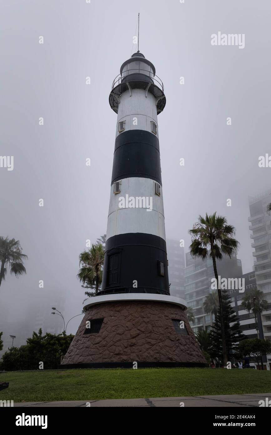A Miraflores Lighthouse in Lima Peru Stock Photo - Alamy