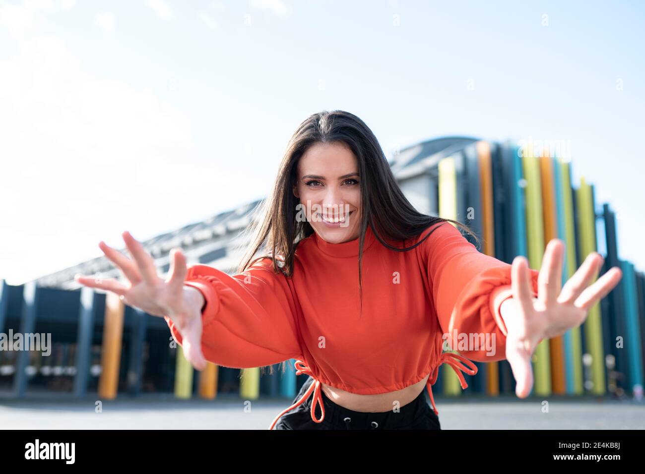 Reaching toward camera hi-res stock photography and images - Alamy