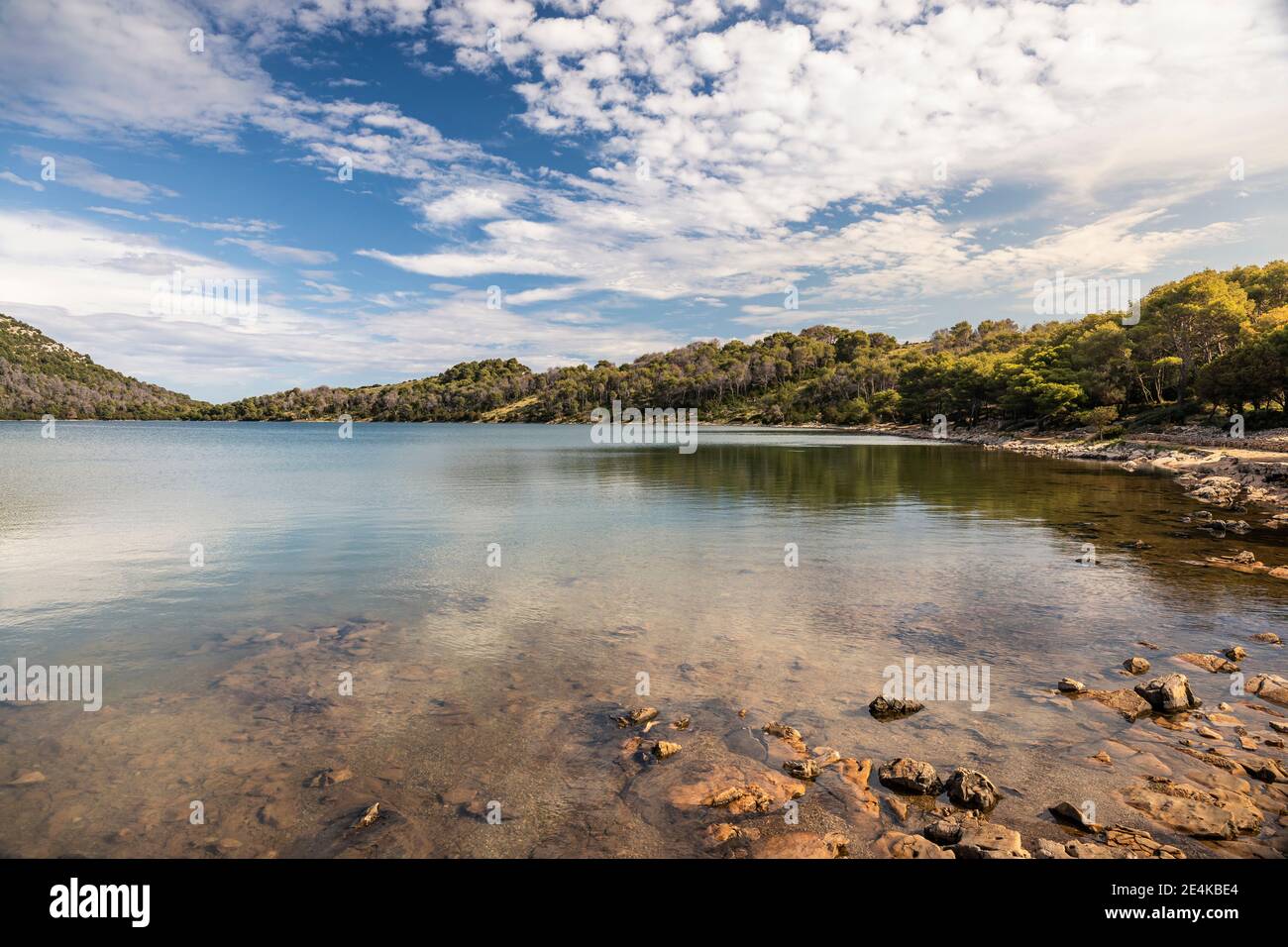 Landscape with lake Stock Photo - Alamy