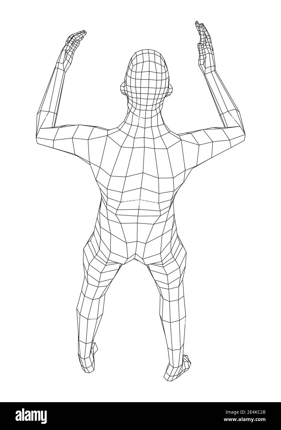 Wireframe jumping man. Vector Stock Vector Image & Art - Alamy