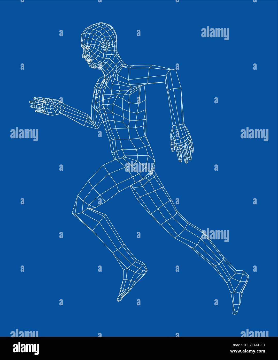 Wireframe running man. Vector Stock Vector Image & Art - Alamy