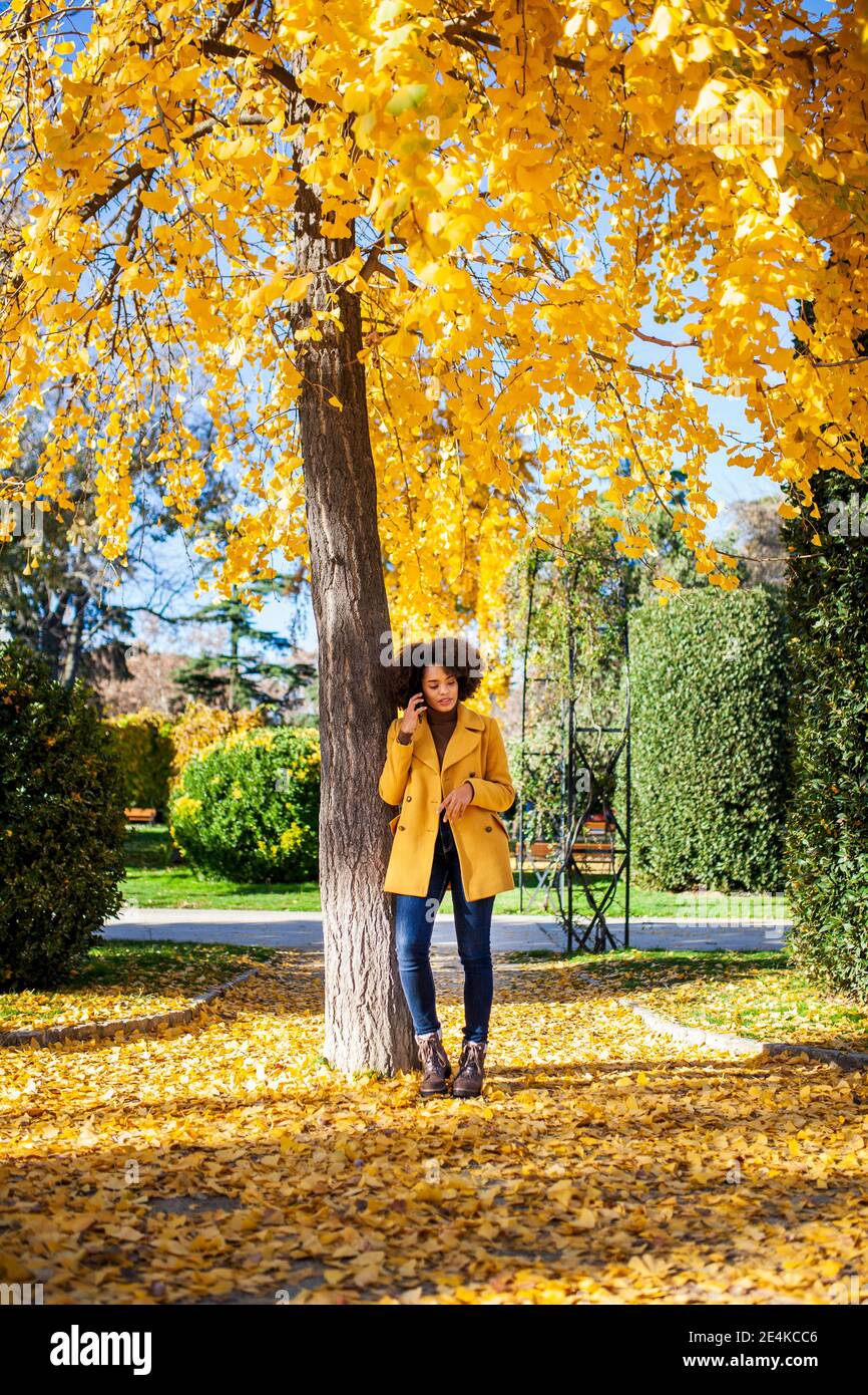 Women standing under tree hi-res stock photography and images - Alamy
