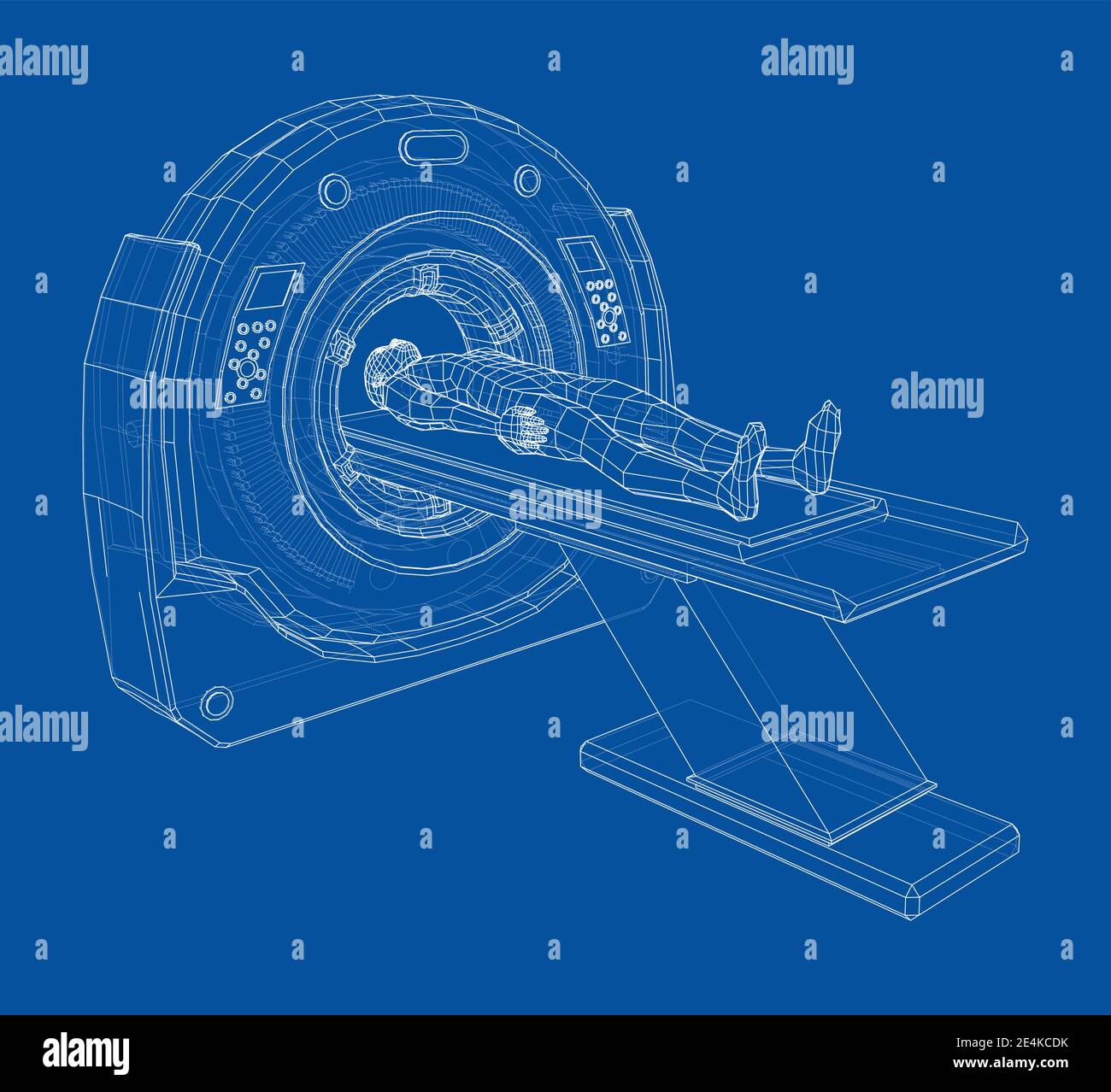 Patient inside mri machine Stock Vector Images - Alamy