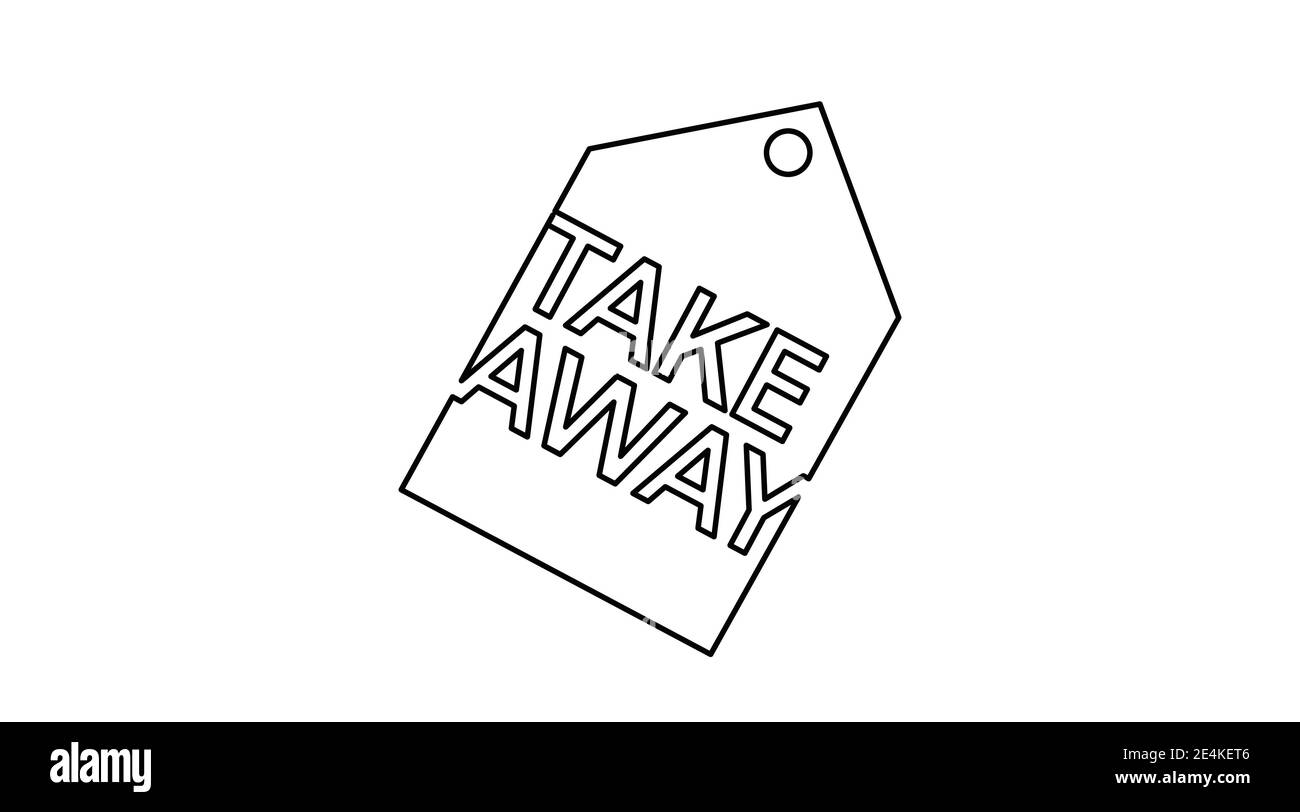 Take away icon vector isolated on white background Stock Vector Image ...