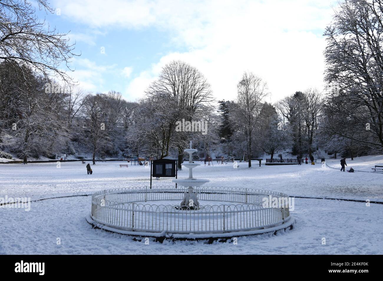Thomastown Park, Merthyr Tydfil, South Wales, UK. 24 January 2021. UK ...