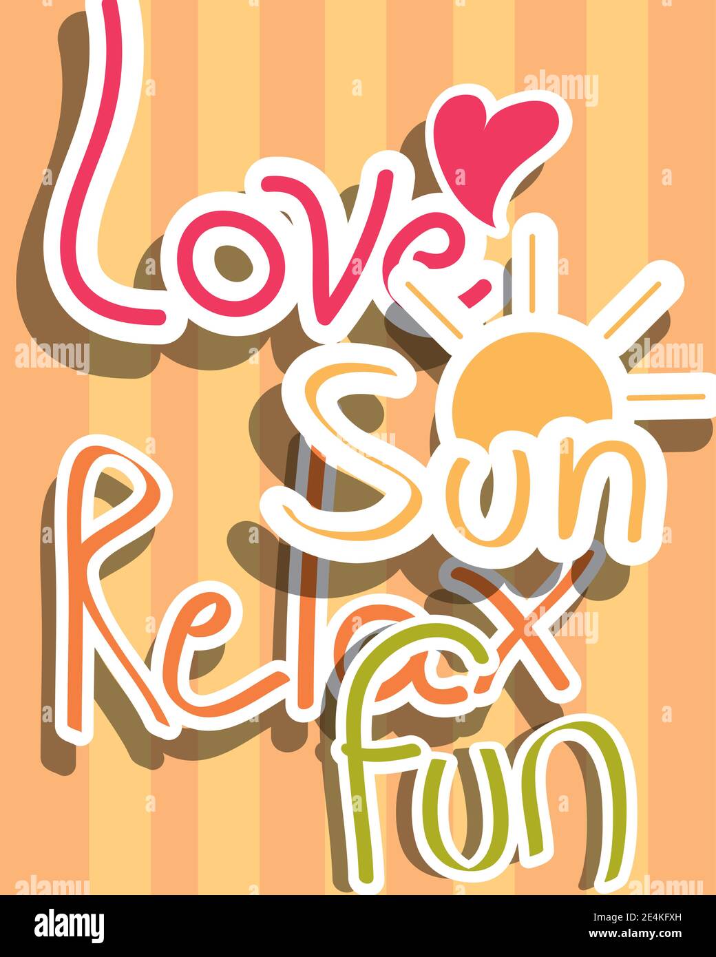 Cute stickers symbol set design, message positive badge and ornament ...