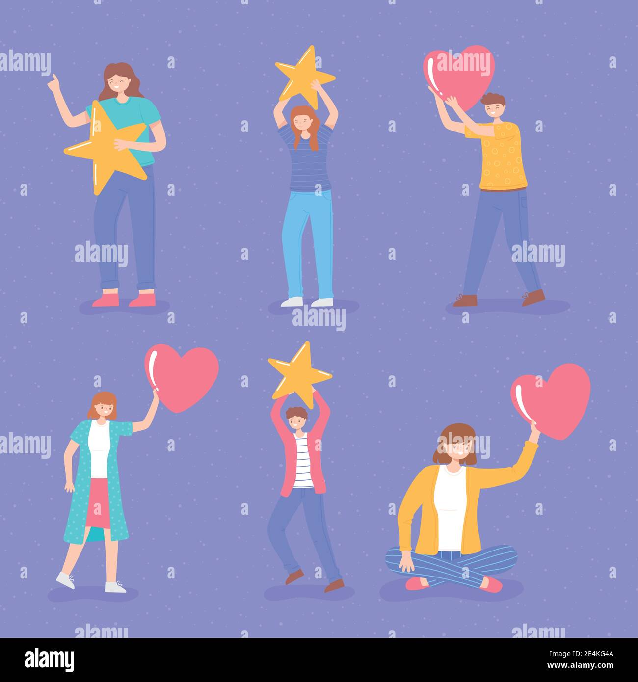 people rating and feedback stars hearts, website and social media ...