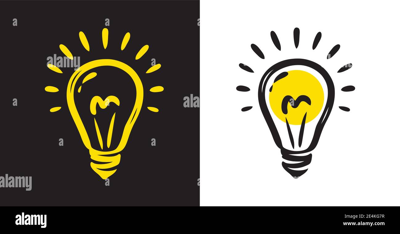 Solution icon light bulb Stock Vector Images - Alamy