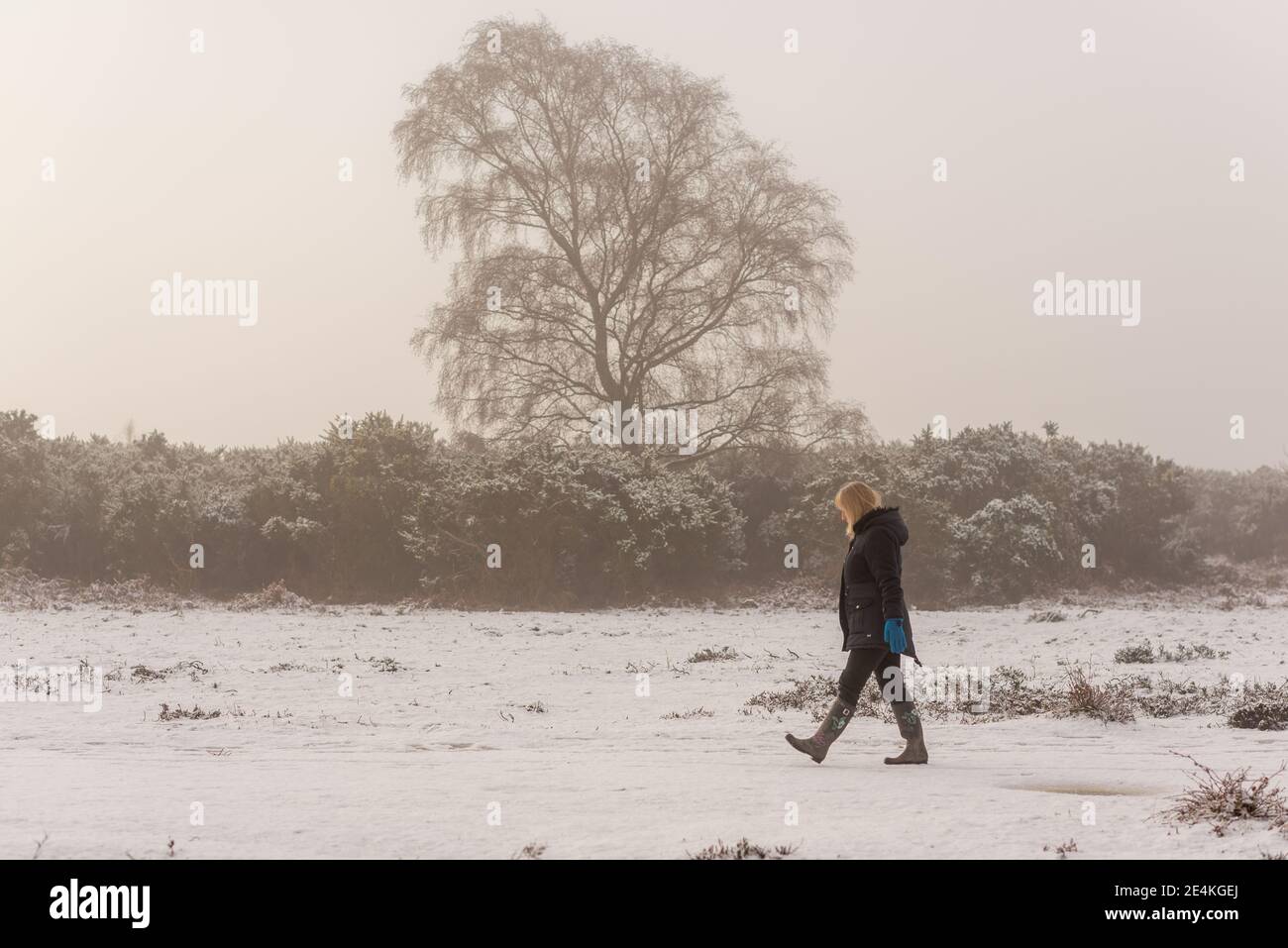 Walking in cold hi-res stock photography and images - Alamy