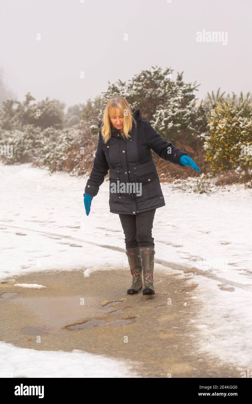 Breaking ice with boot hi-res stock photography and images - Alamy