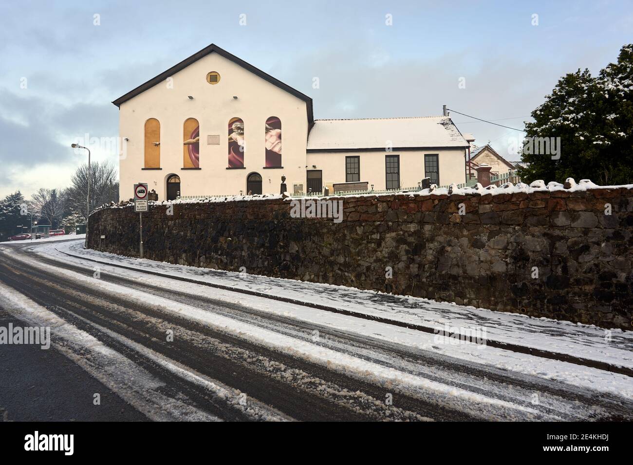 The Acapela recording studio and performance venue in snow, January ...