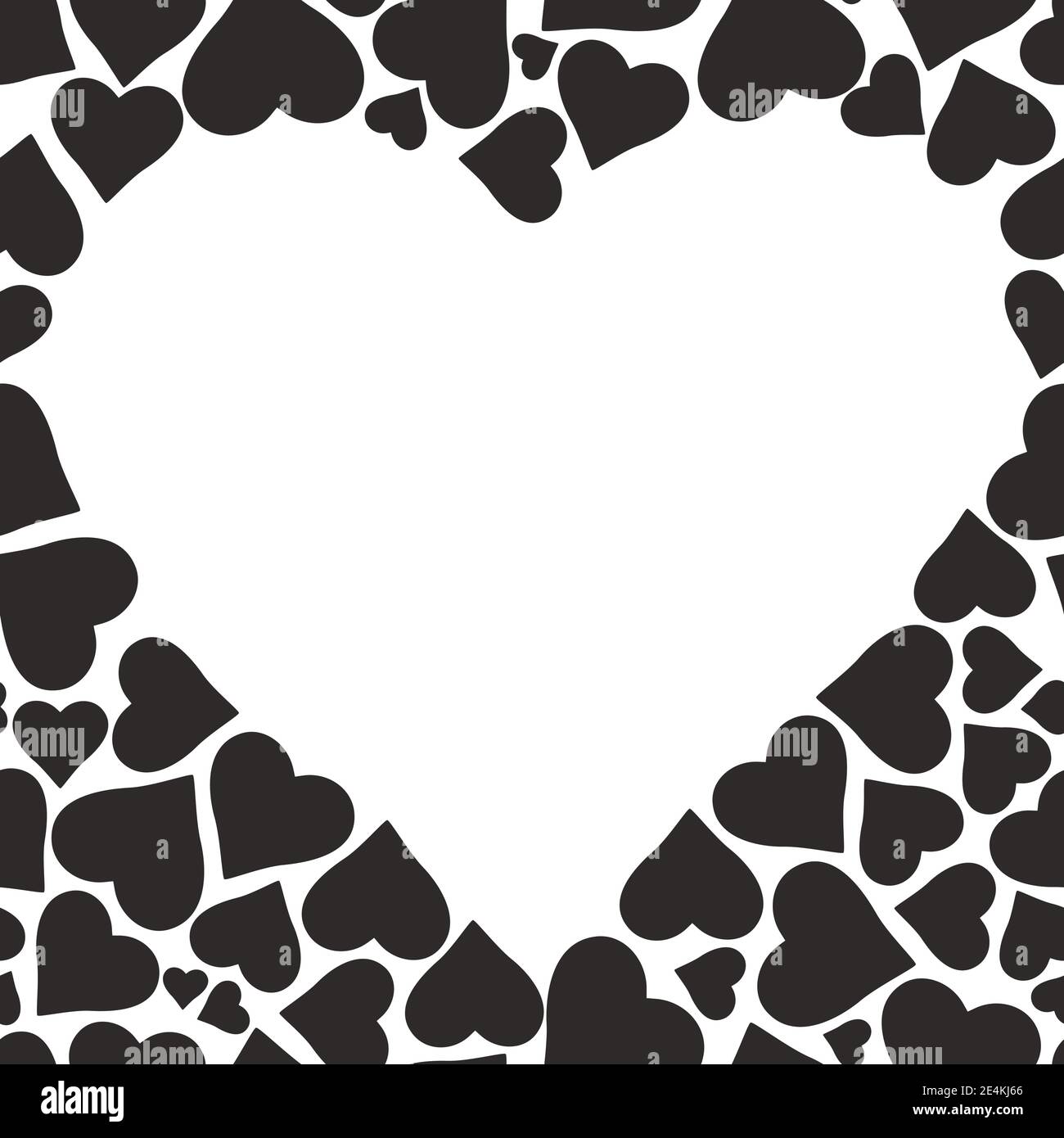 Vector frame heart for text isolated on white background Stock Vector ...