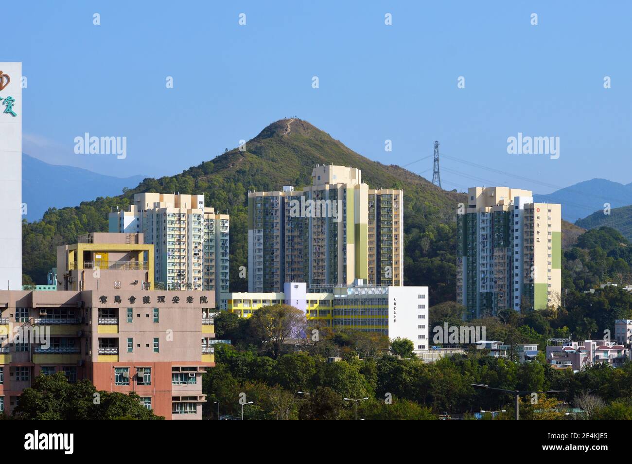 Long Shin Estate and Ho Hok Shan, Yuen Long, Hong Kong Stock Photo - Alamy