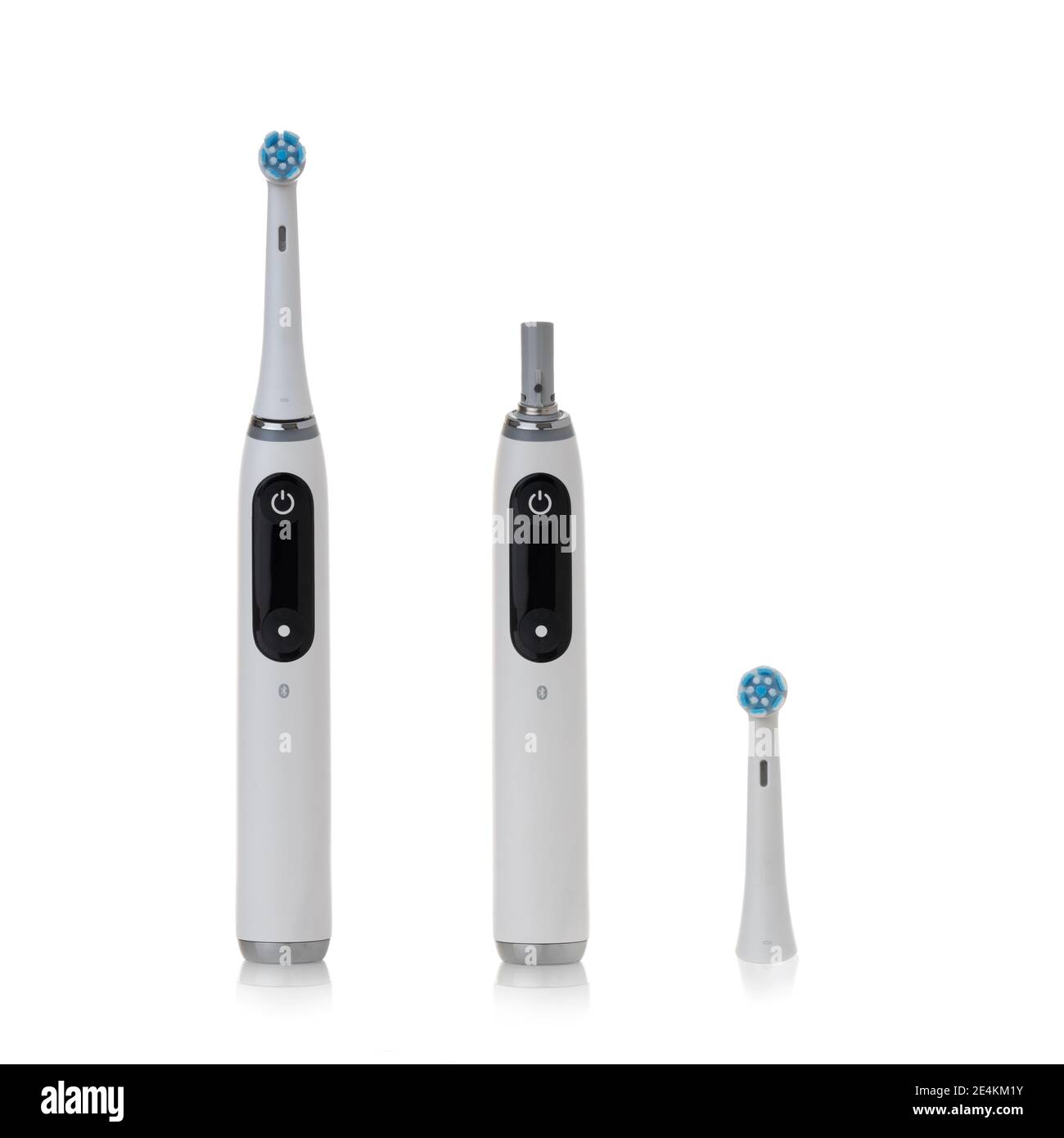 Modern Electronic Toothbrush With Bluetooth Isolated On White ...