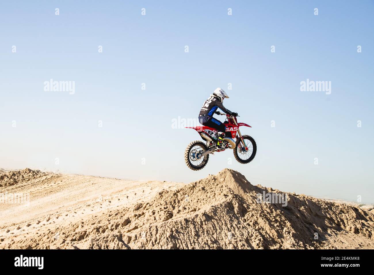 DUBAI, UNITED ARAB EMIRATES - Jan 23, 2021: gasgas mx motorcycle with ...