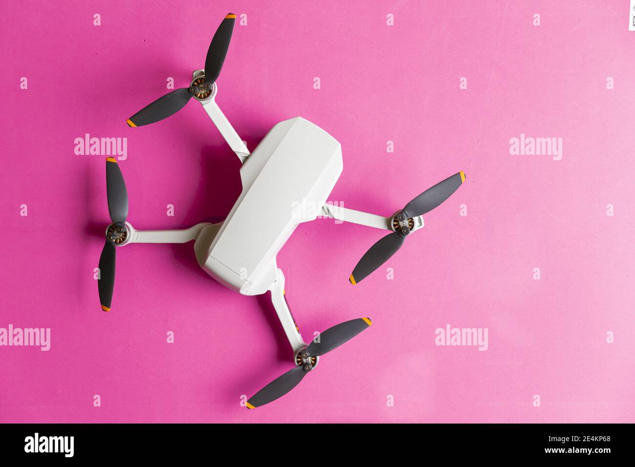 drone top view. concept flying drone on flat background. flat lay flat ...