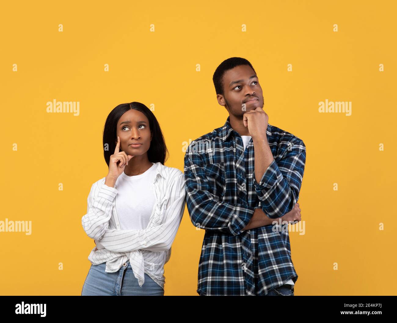 Young man looking to side couple hi-res stock photography and images ...