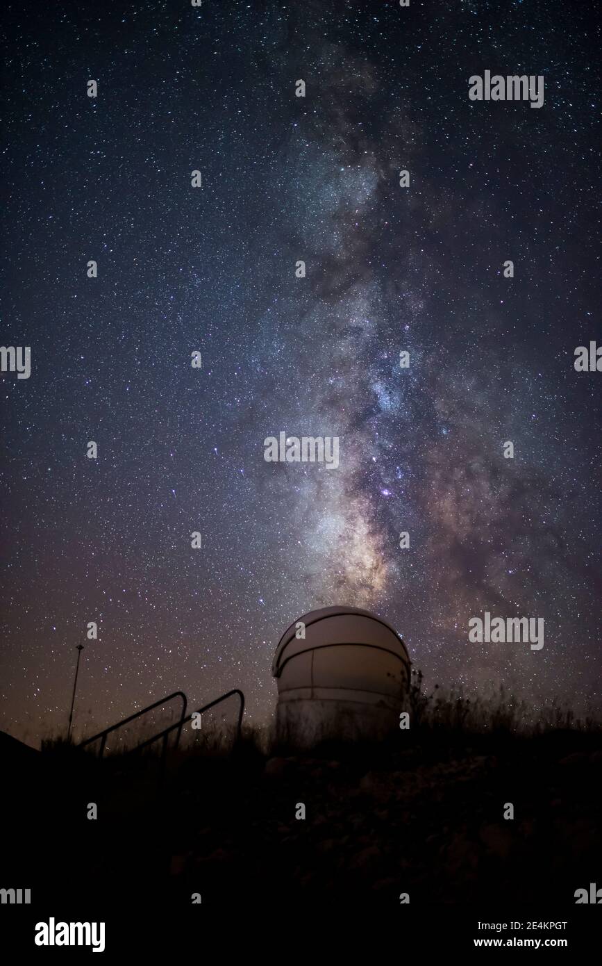 Milky way at night from Antalya Saklıkent Tubitak Observatory in Turkey ...