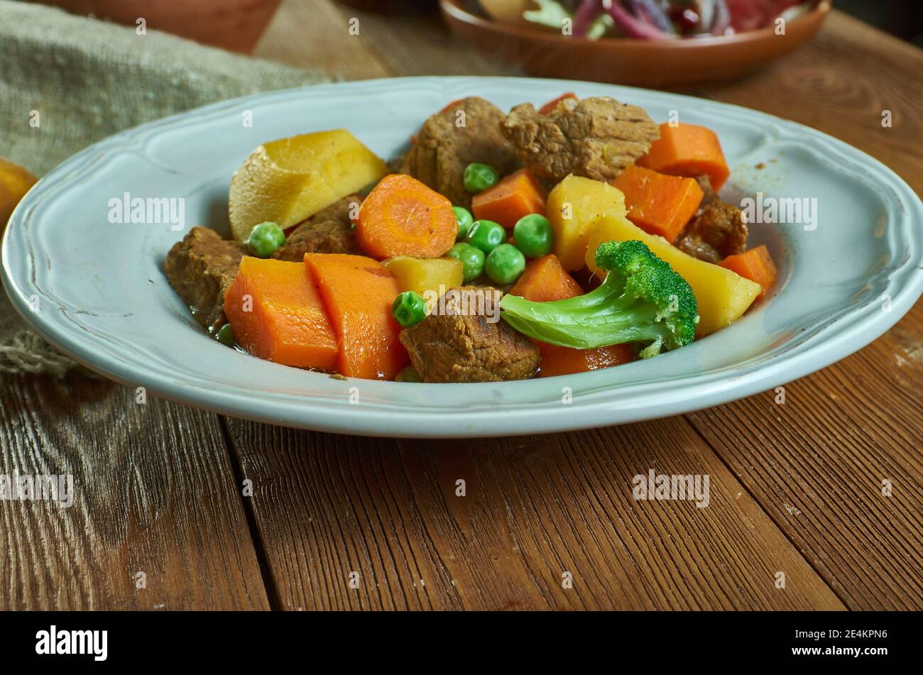 Kompir mandza - simple North Macedonian potato stew Stock Photo - Alamy